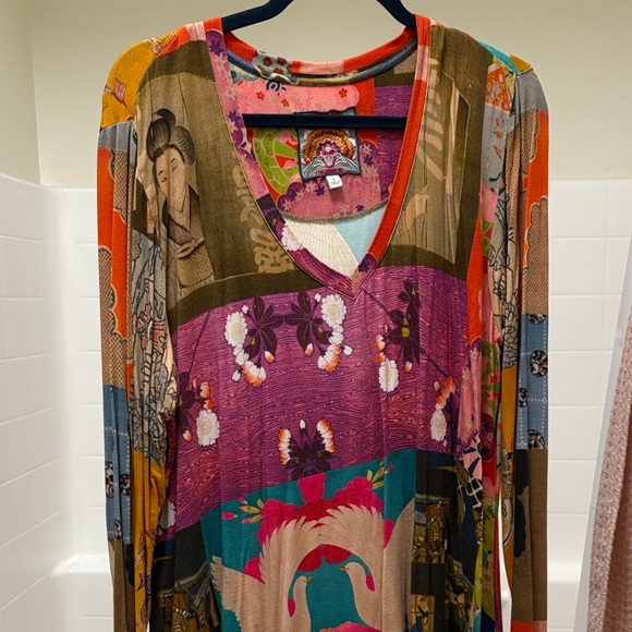 Johnny Was | Tops | Johnny Was Multicolor Patchwork Long Sleeve Tee ...